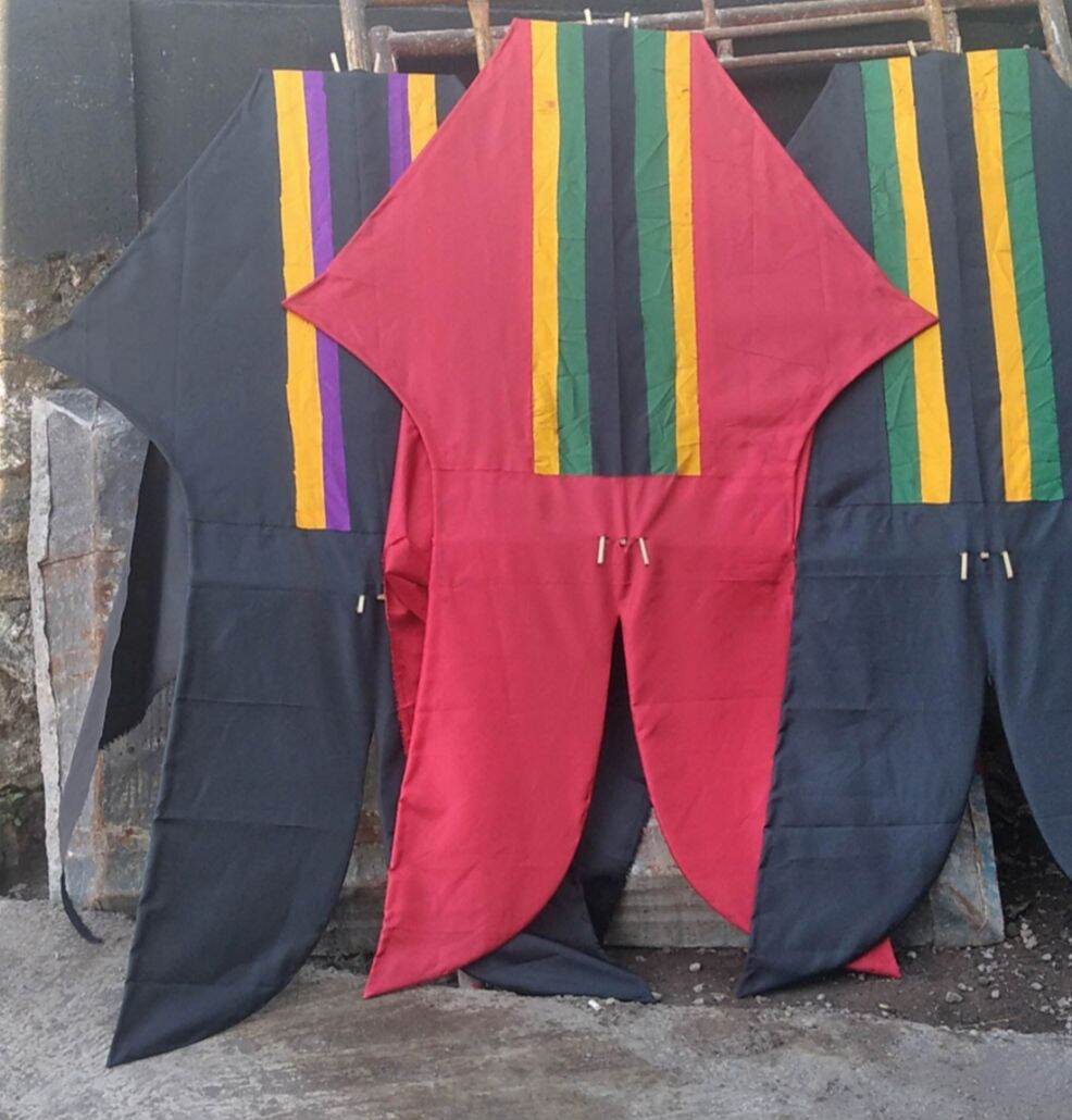 Layang layang bebean 2 meter bahan kain (knockdown) warna bisa REQUEST ...