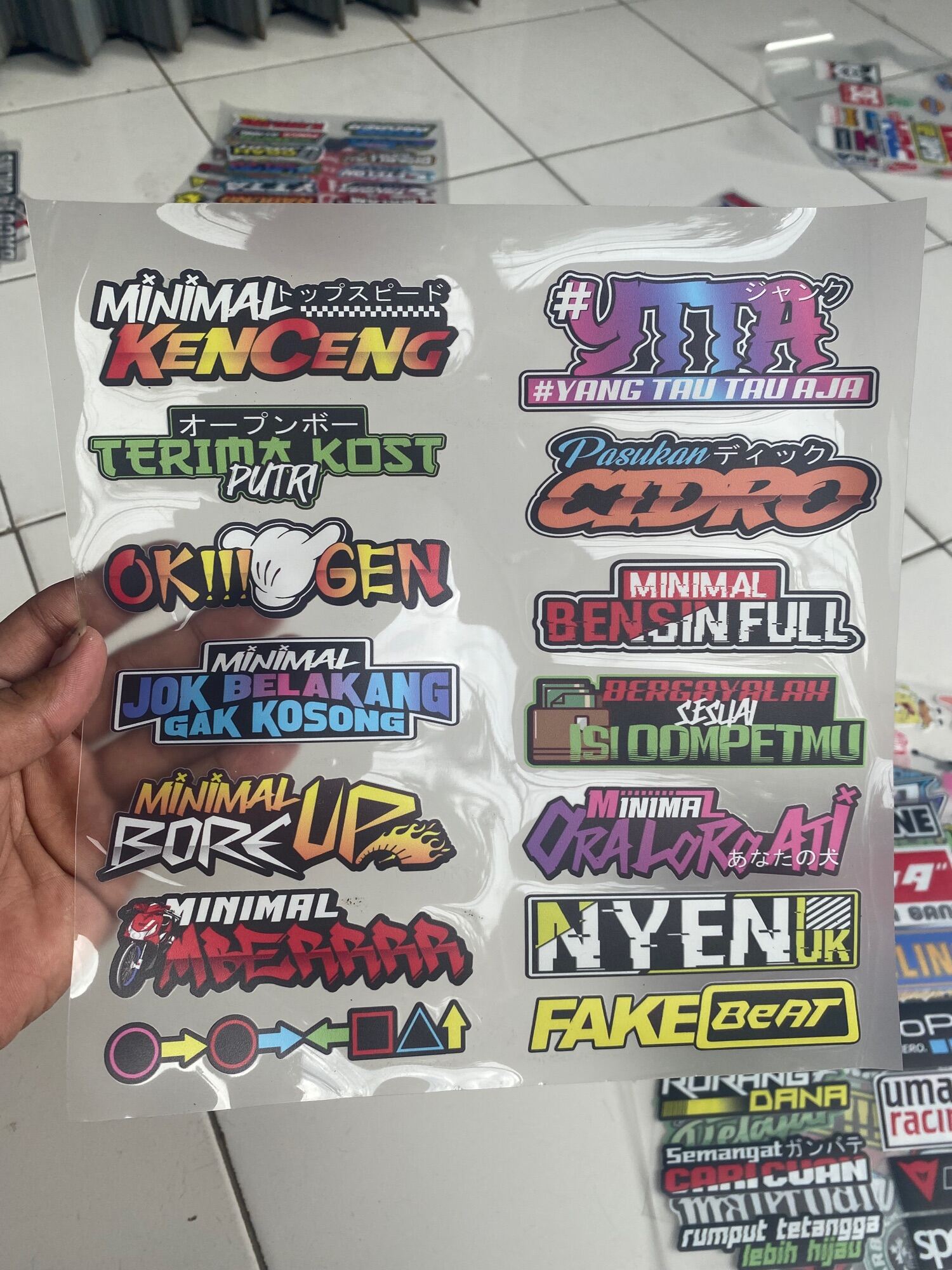 STIKER PACK KATA KATA BAHAN TRANSPARAN / STIKER KATA KATA TERBARU ...