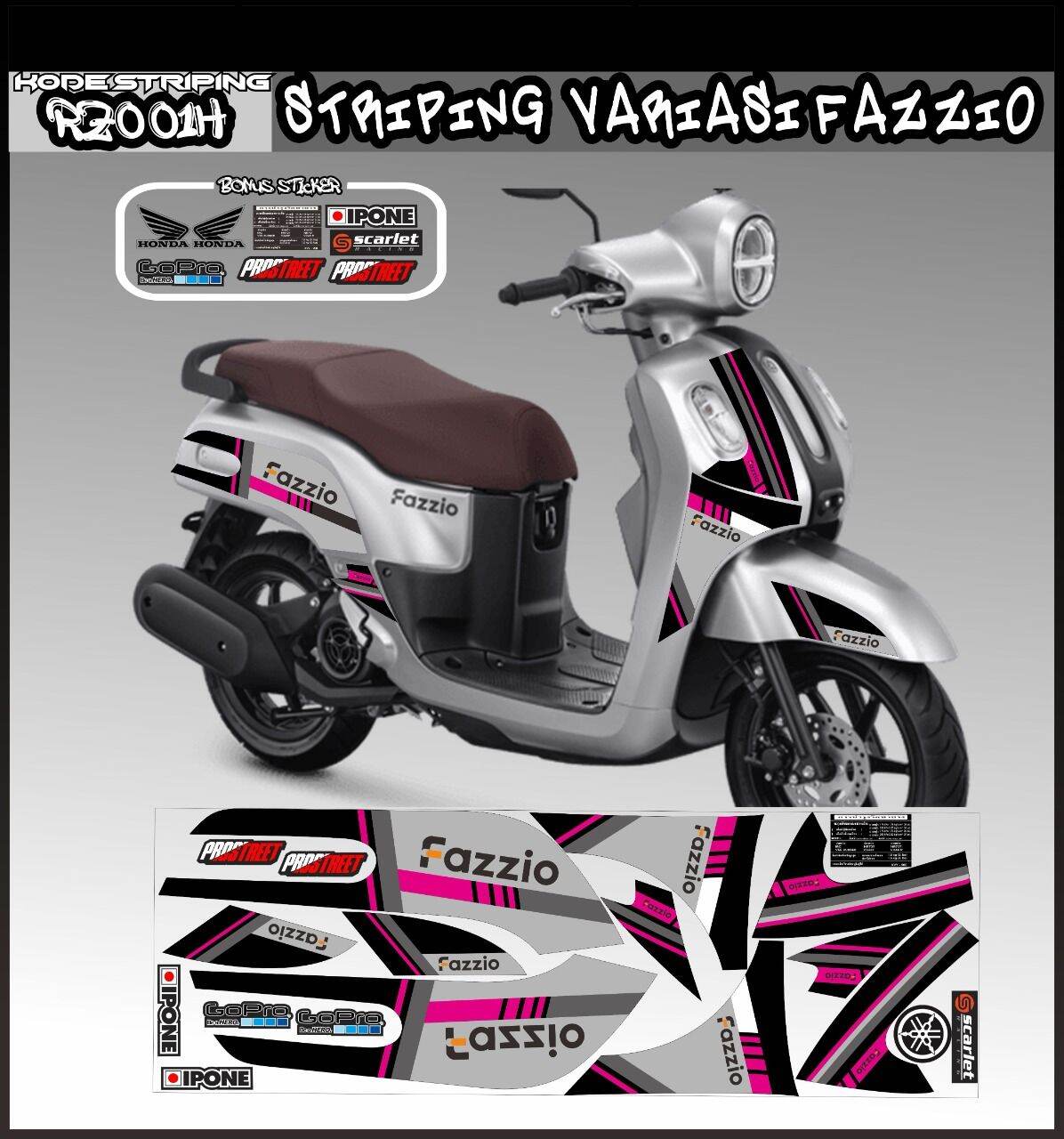 striping yamaha fazzio / decal yamaha fazzio / variasi fazzio | Lazada ...