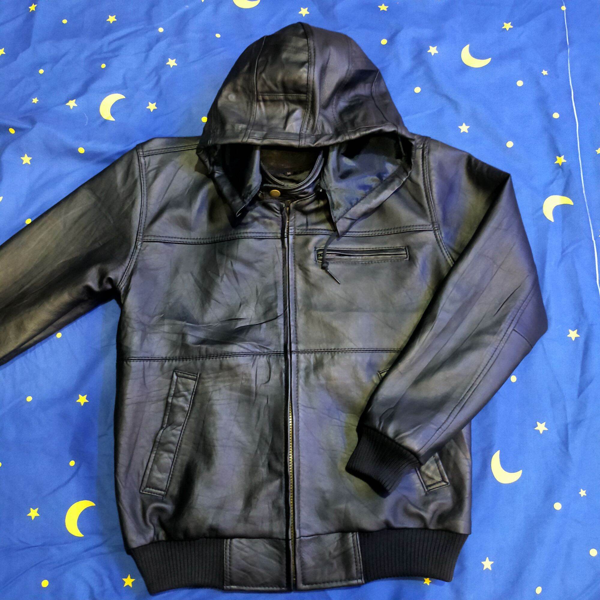 jaket kulit domba model bomber kupluk terbaru | Lazada Indonesia