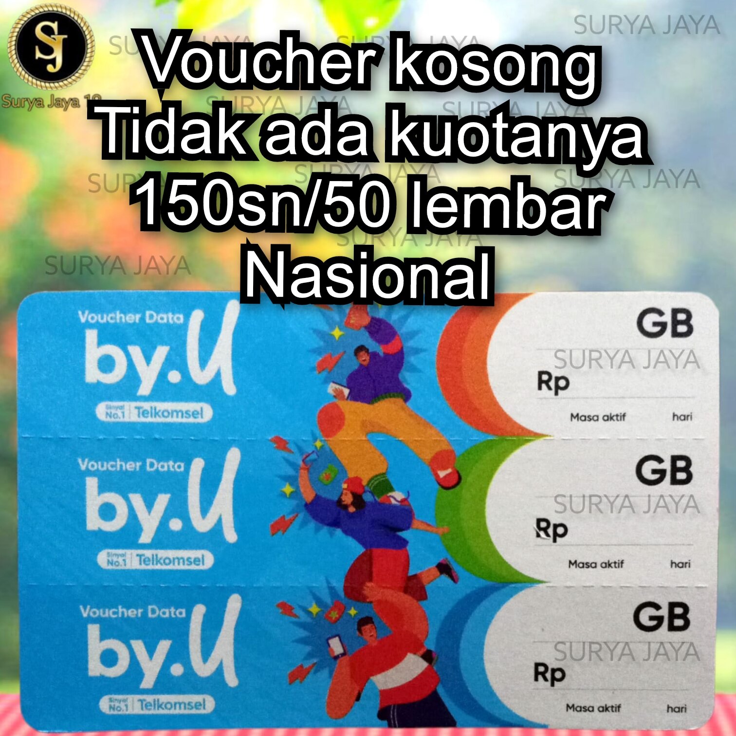 voucher kosong byu (NASIONAL) 150SN/50LEMBAR | Lazada Indonesia