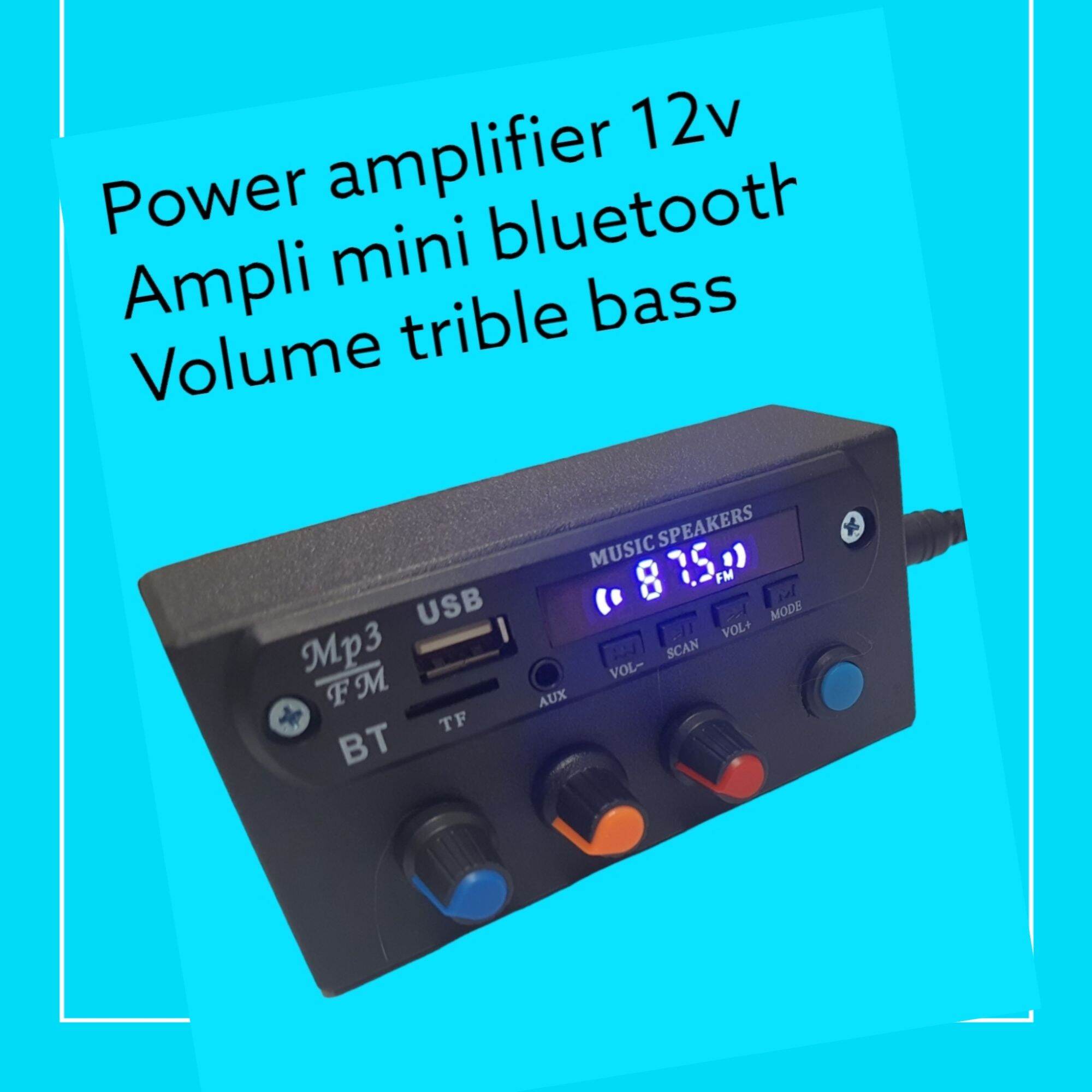 AEBDG Ampli Amplifier Mini Class D 12V BLUETOOTH Tone Control Volume ...
