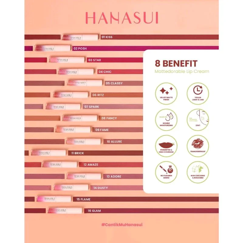 Hanasui Mattedorable Lip Cream | Hanasui Boba Edition | Hanasui Matcha ...