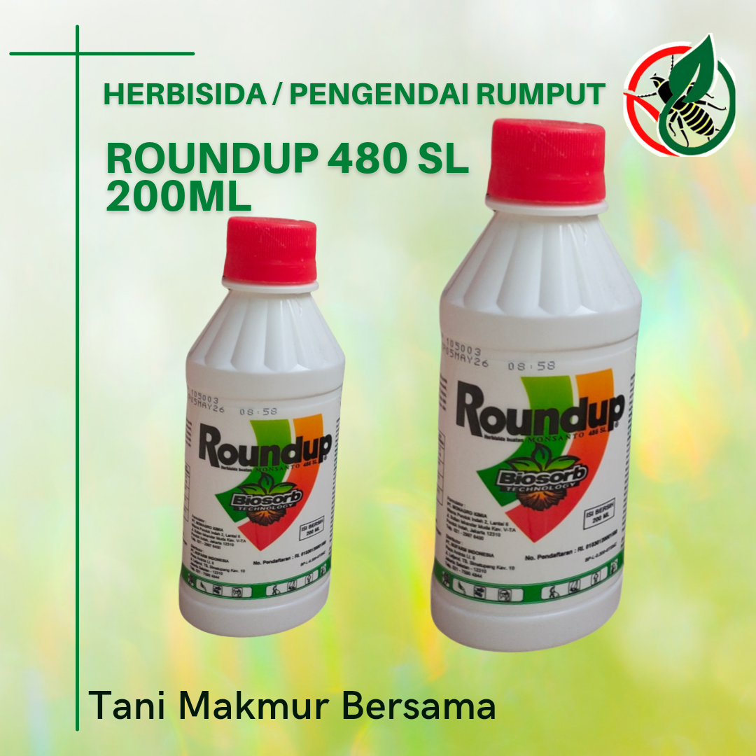 Herbisida / Racun Rumput Roundup 480 SL Basmi gulma Rumput Liar 200 ml ...