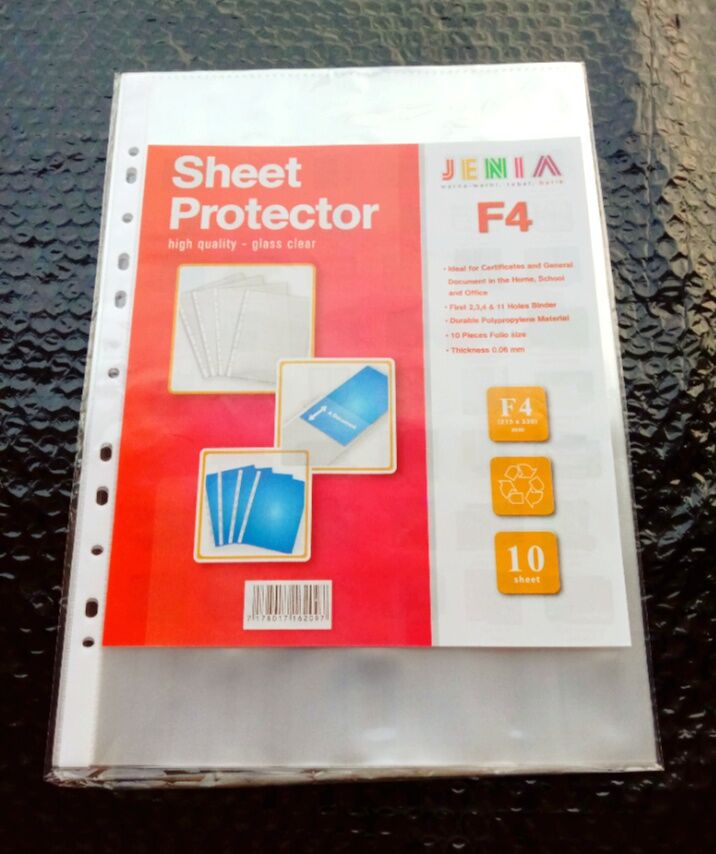 Sheet protector f4 jenia 10 lembar | Lazada Indonesia