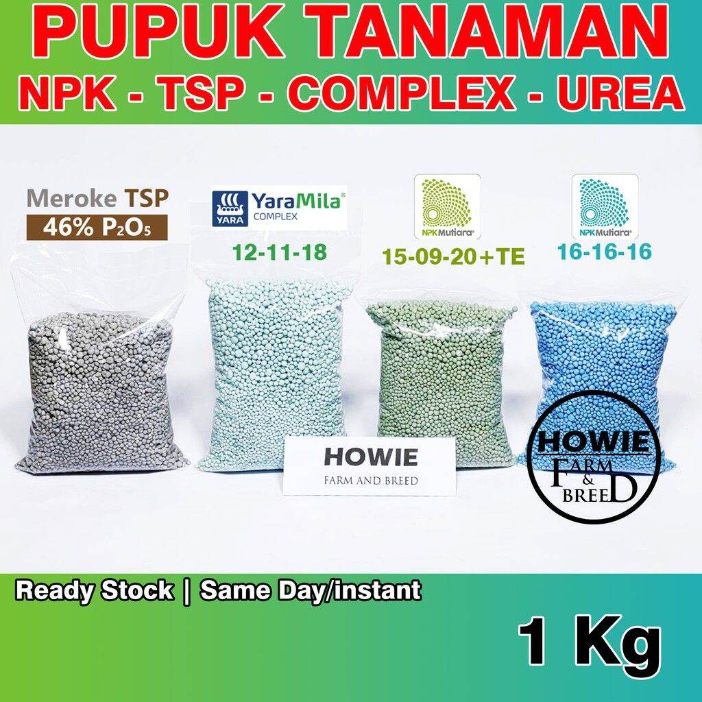 Pupuk Tanaman NPK TSP COMPLEX UREA GROWER 1kg | Lazada Indonesia