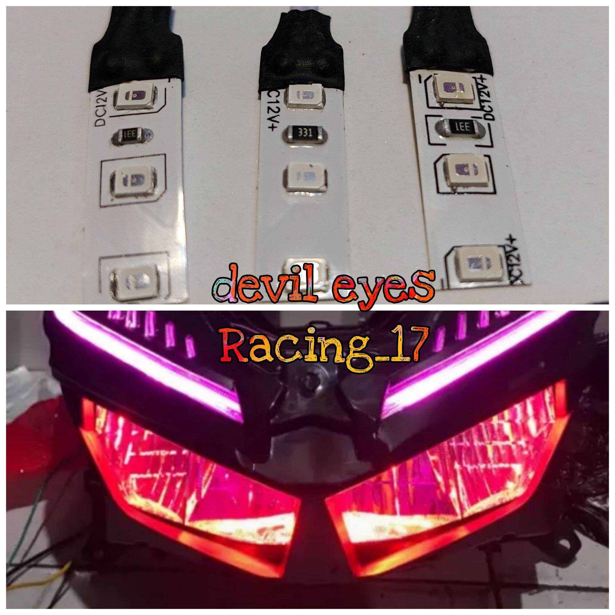 LAMPU DEMON EYES LAMPU DEVIL MOTOR 12VOLT 6 TITIK UNIVERSAL | Lazada ...