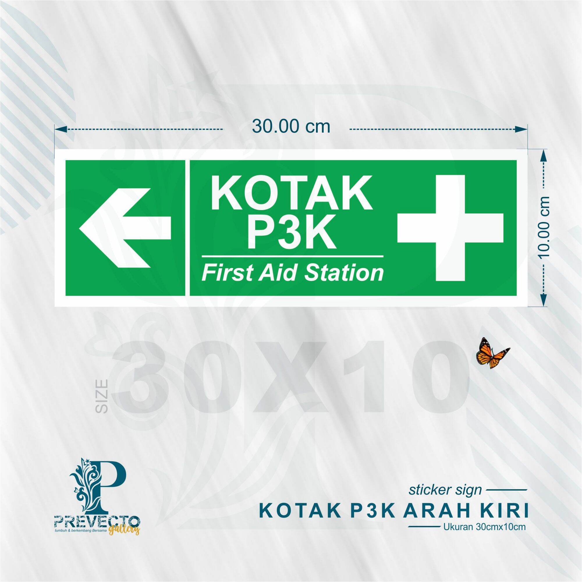Sticker Sign Kotak P3K Aid Box Arah Kiri | Lazada Indonesia