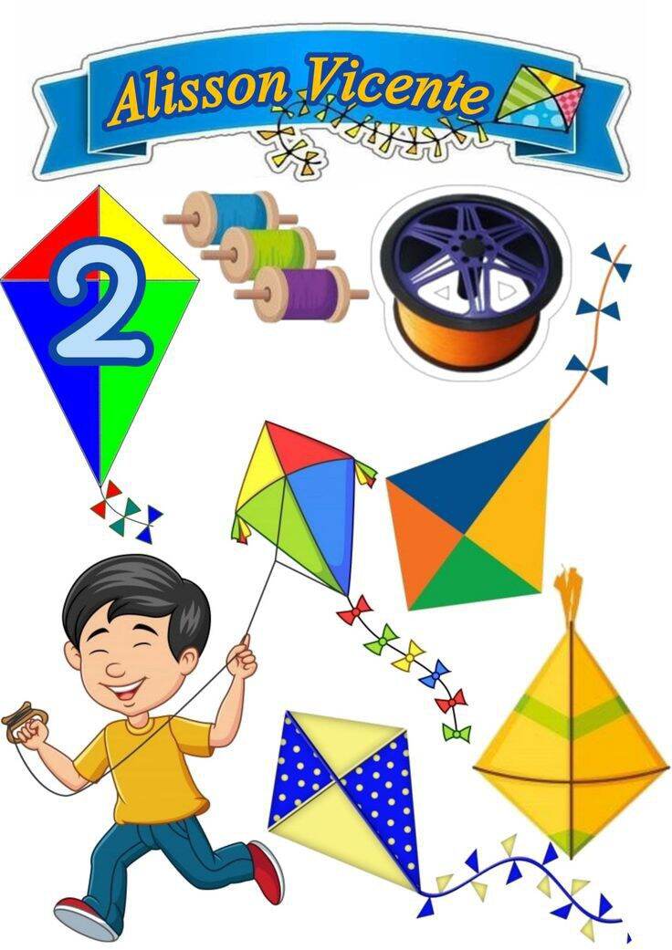 Topper kue layang layang custom nama | Lazada Indonesia