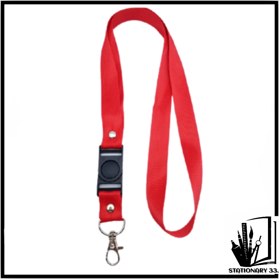 Tali Gantungan ID Card Lebar 2 cm Kait / Tali Name Tag / Tali Id Card ...