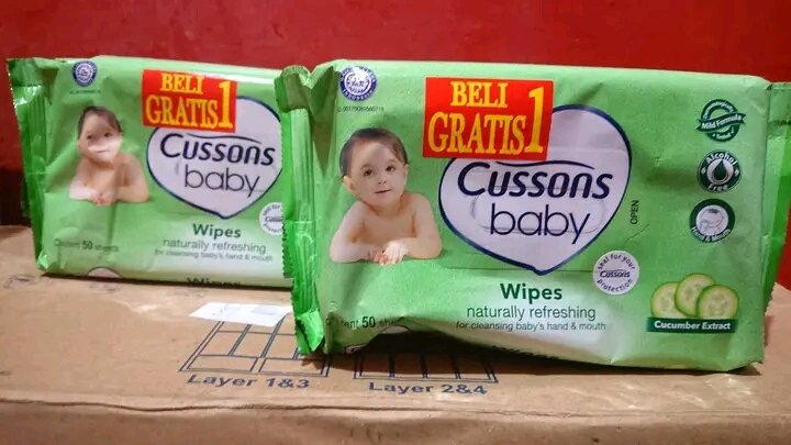 Cussons Baby Wipes Naturally Refreshing 2 x 50 sheets Tisu Basah ...