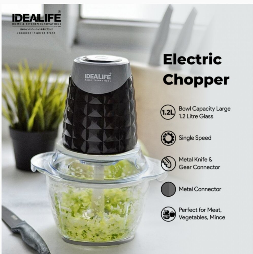 IDEALIFE - Electric Chopper - Penggiling Listrik 1.2L - IL-216 | Lazada ...