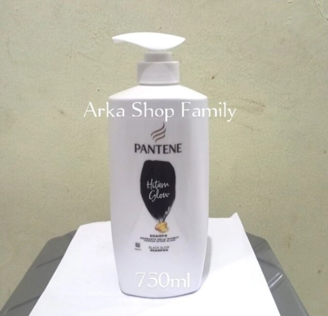 PANTENE Hitam Glow Black Shampoo 750ml Hitam Panjang Long Black ...