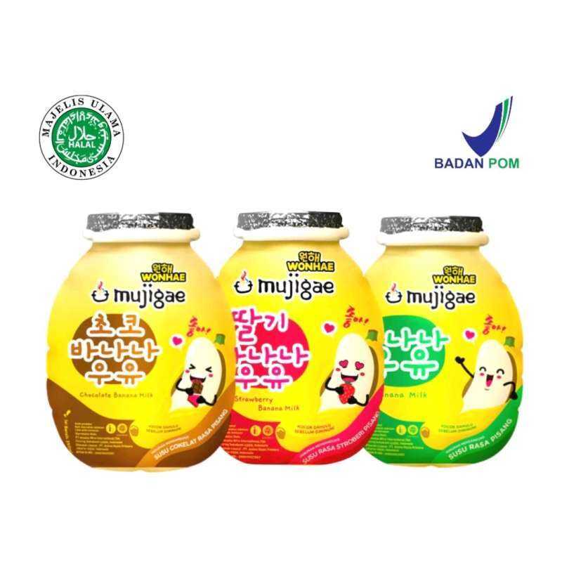 mujigae susu pisang kemasan botol 250ml susu korea | Lazada Indonesia