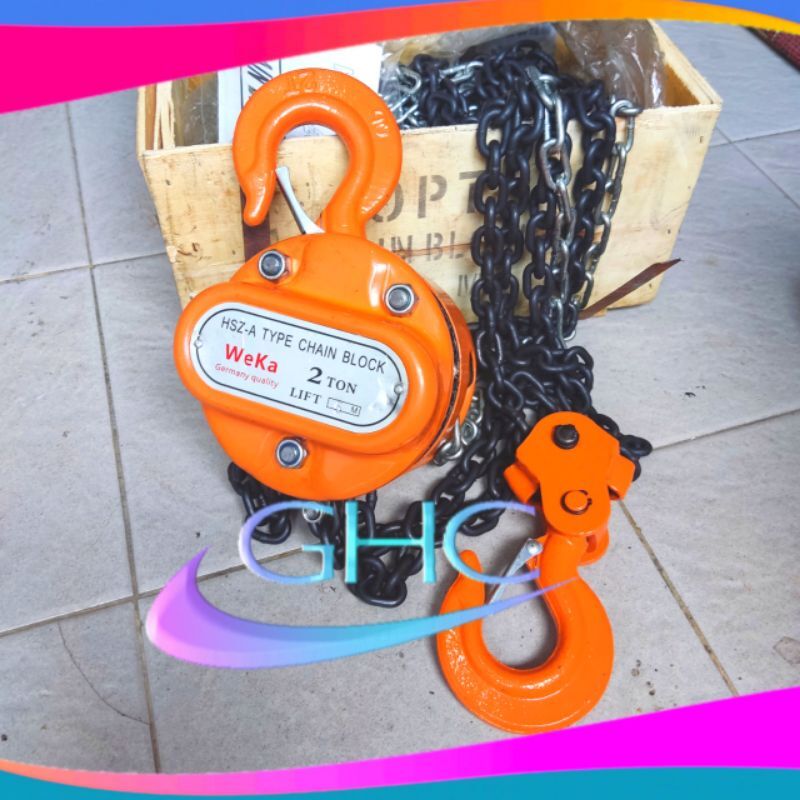 Chain Block 2 Ton × 5 Meter Weka Germany Katrol Takel 2 Ton 5 Meter ...