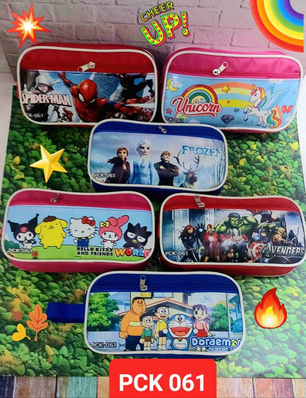 Dompet Pensil/ Tempat Pensil Resleting Kain/ Kulit BTS-21/ Fancy/ Polos ...