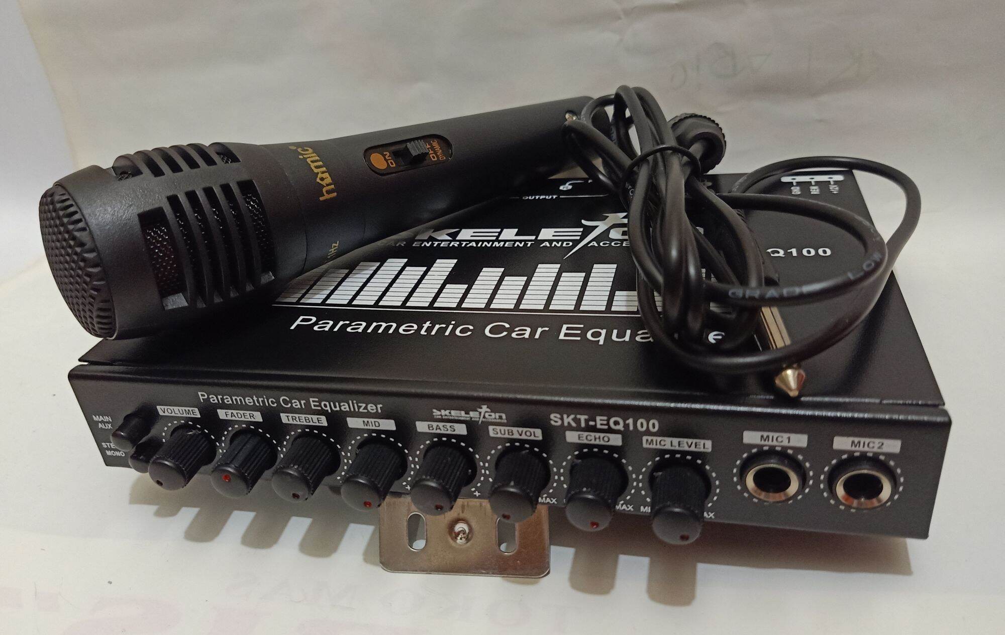 parametric Equalizer skeleton EQ 100 + mic karaoke | Lazada Indonesia