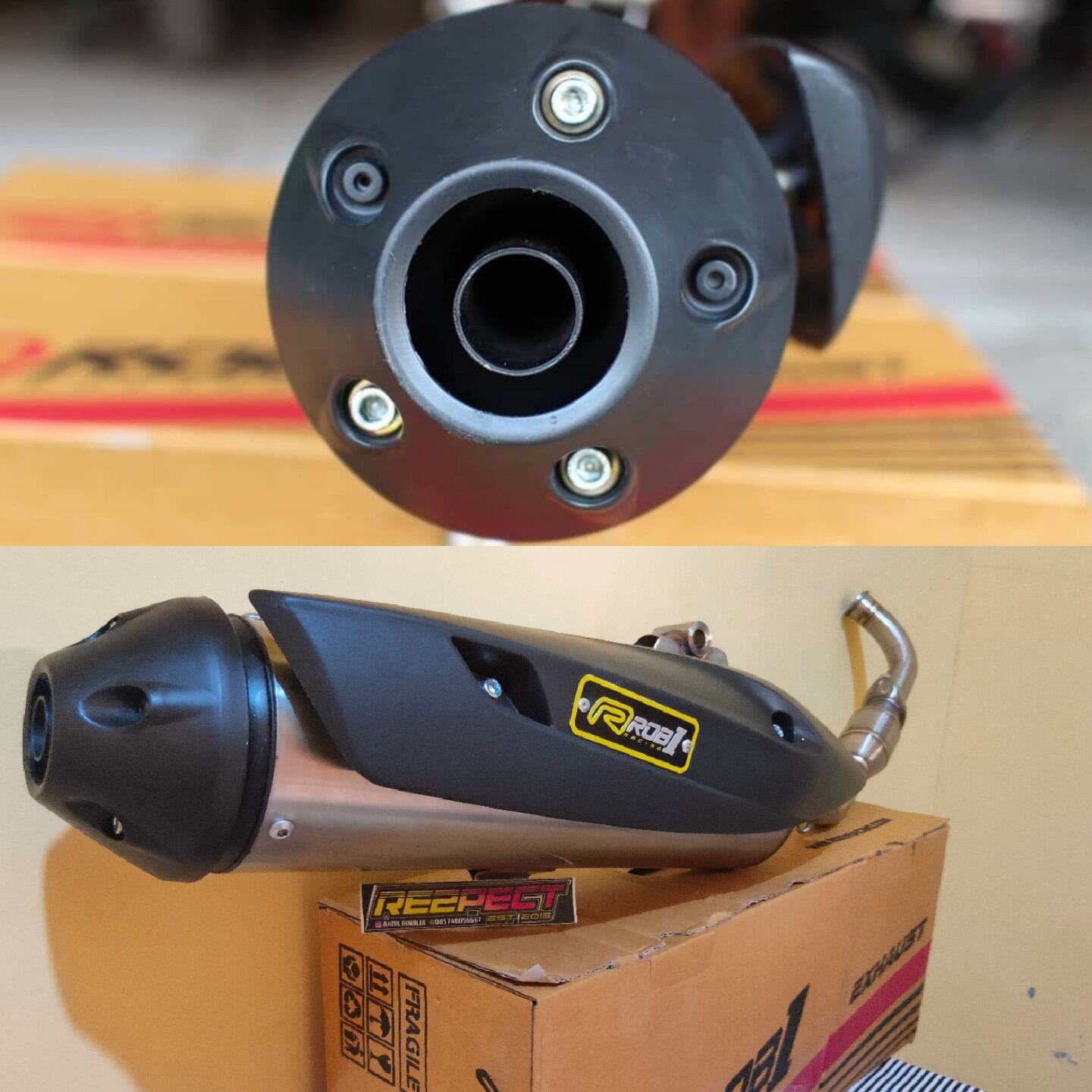 Knalpot Standar Racing Power Boom ROB1 RCB1 End Cup X Yamaha NMAX Old ...