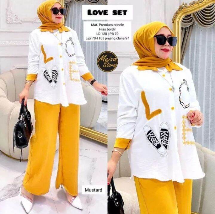 COD GRATIS ONGKIR SET KEMEJA CRINCLE VIRAL MOTIF SABLON LOVE SET ... COD GRATIS ONGKIR SET KEMEJA CRINCLE VIRAL MOTIF SABLON LOVE SET ...