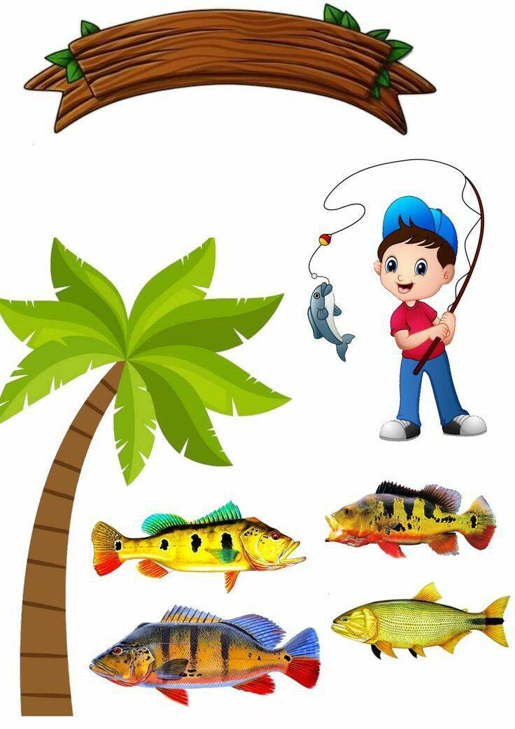 Topper cake kue ikan mancing free nama dan ucapan | Lazada Indonesia