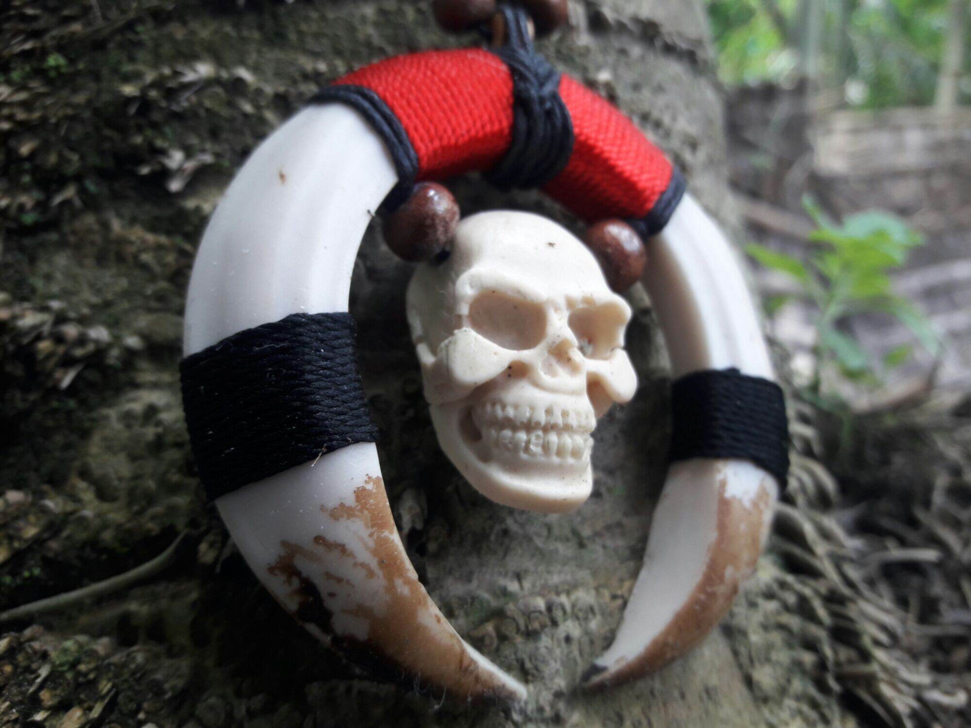 Kalung taring etnik khas dayak kalimantan tengkorak kecil | Lazada Indonesia