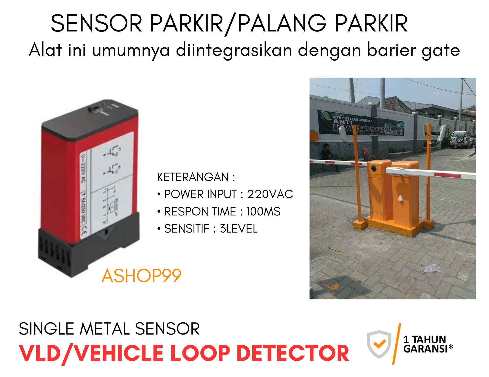 Loop Detector/VLD Vehicle Loop Detector/Sensor Parkir | Lazada Indonesia