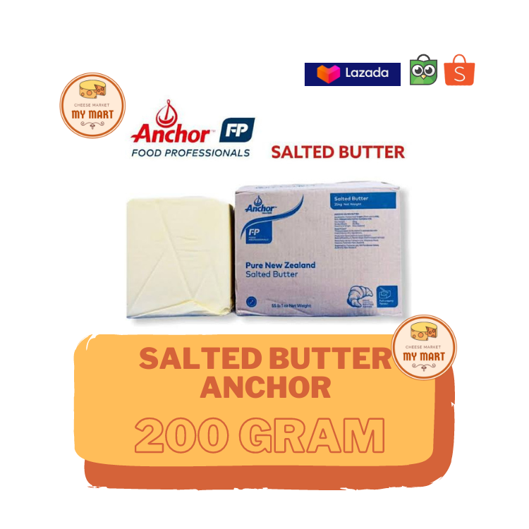 SALTED BUTTER ANCHOR PURE 200gr ORIGINAL ANCHOR INSALTED BUTTER ANCHOR ...