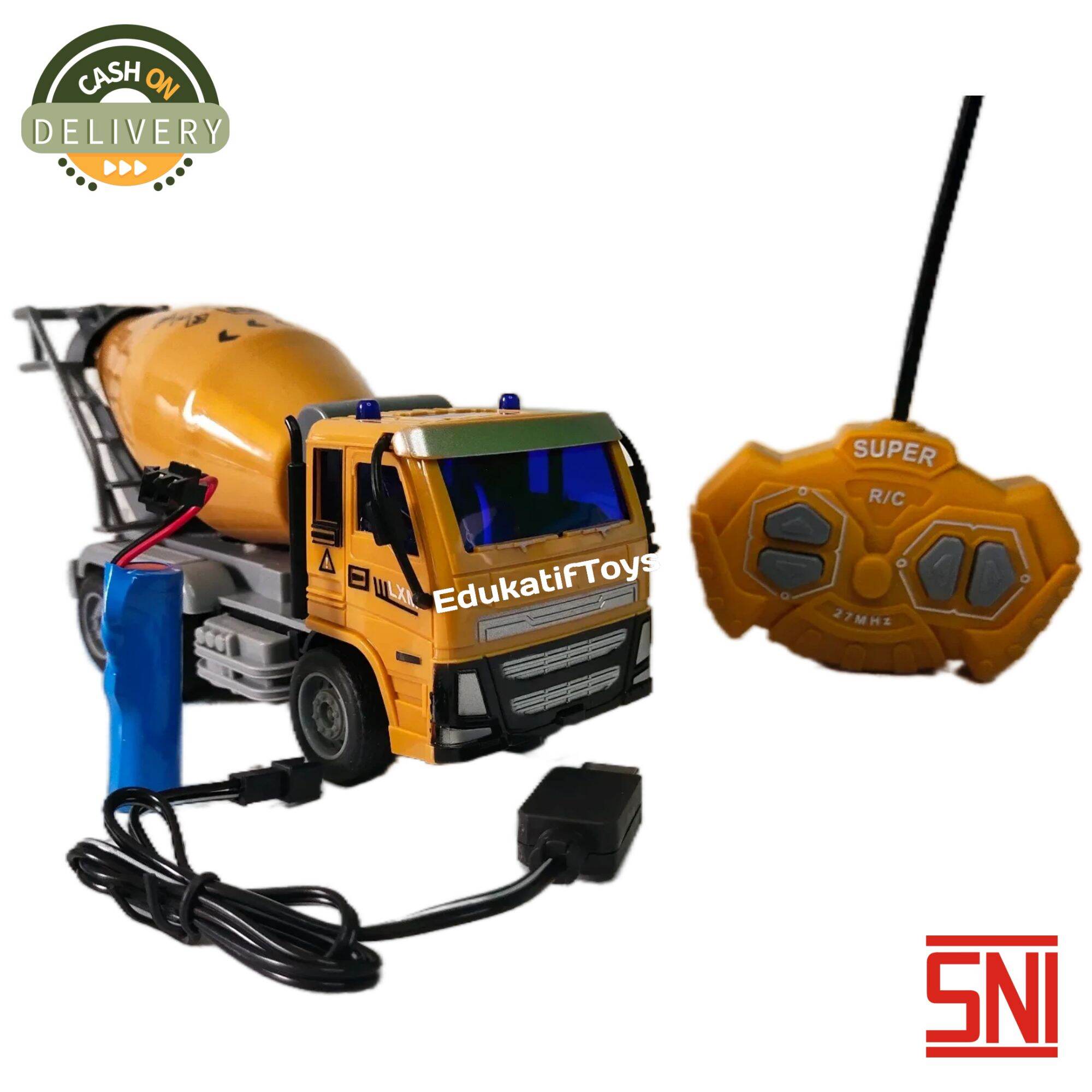 Mainan RC Truck Konstruksi Molen Baterai Cash | Lazada Indonesia