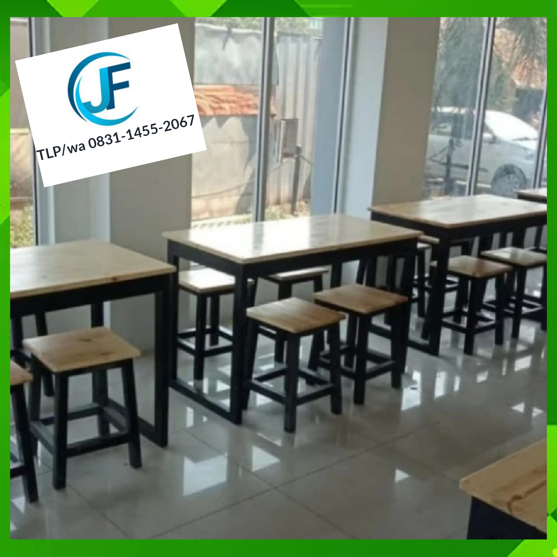 meja warung meja cafe resto outdoor+4kursi | Lazada Indonesia