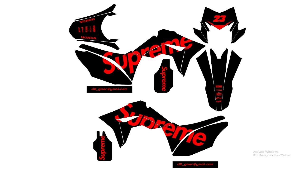 DECAL CRF 150L FULL BODY SUPREME SUPER GLOSSY | Lazada Indonesia