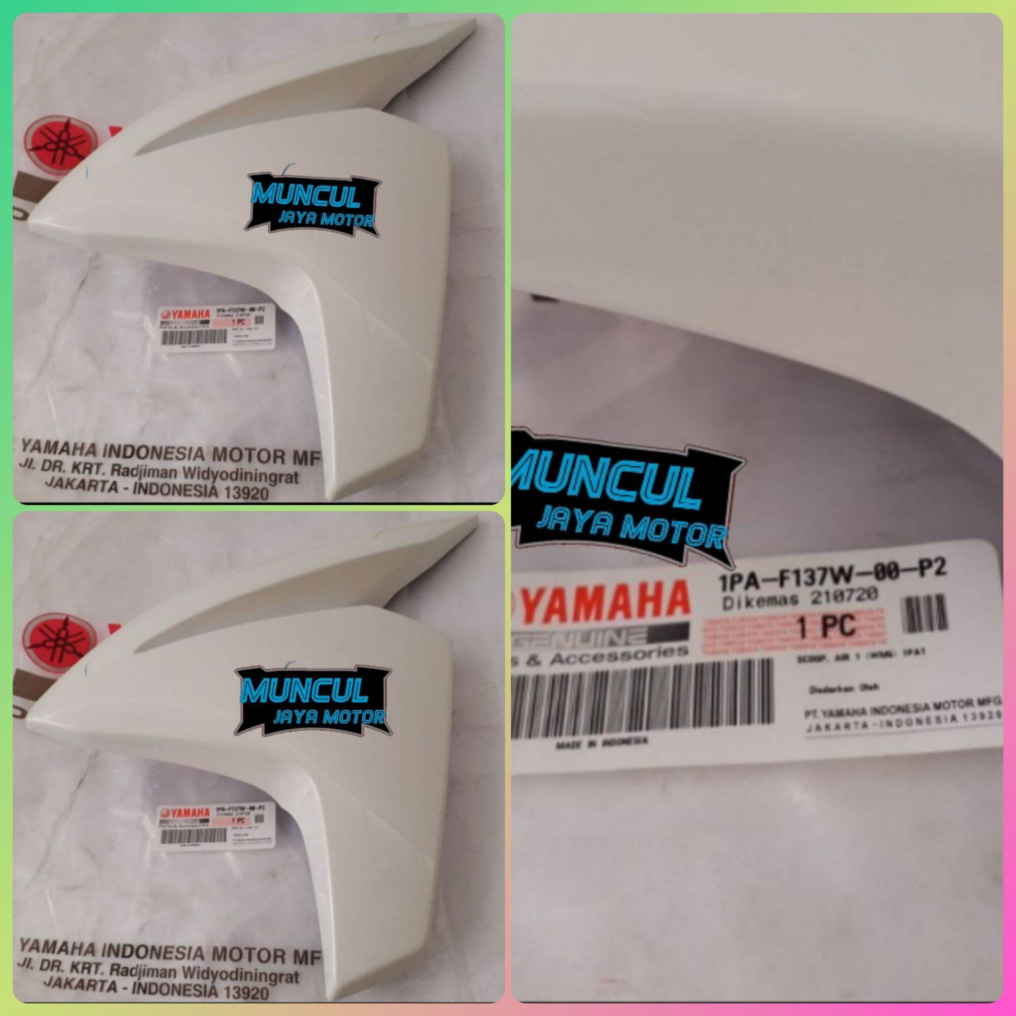 sayap bawah tangki kiri warna putih Vixion new NVL 1PA-F137W-00-P2 asli ...