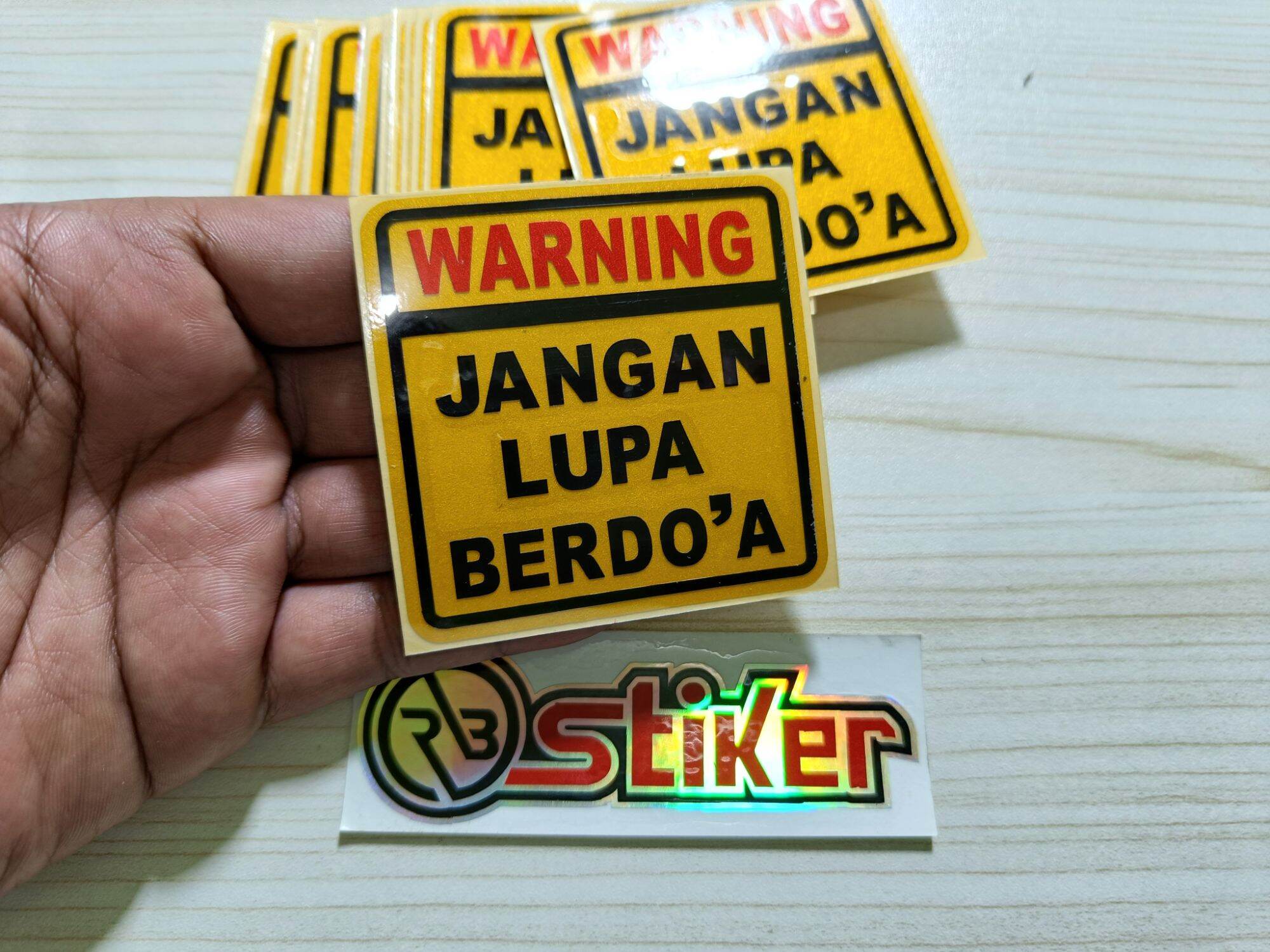 Stiker warning jangan lupa berdo'a sticker motor jangan lupa berdoa ...