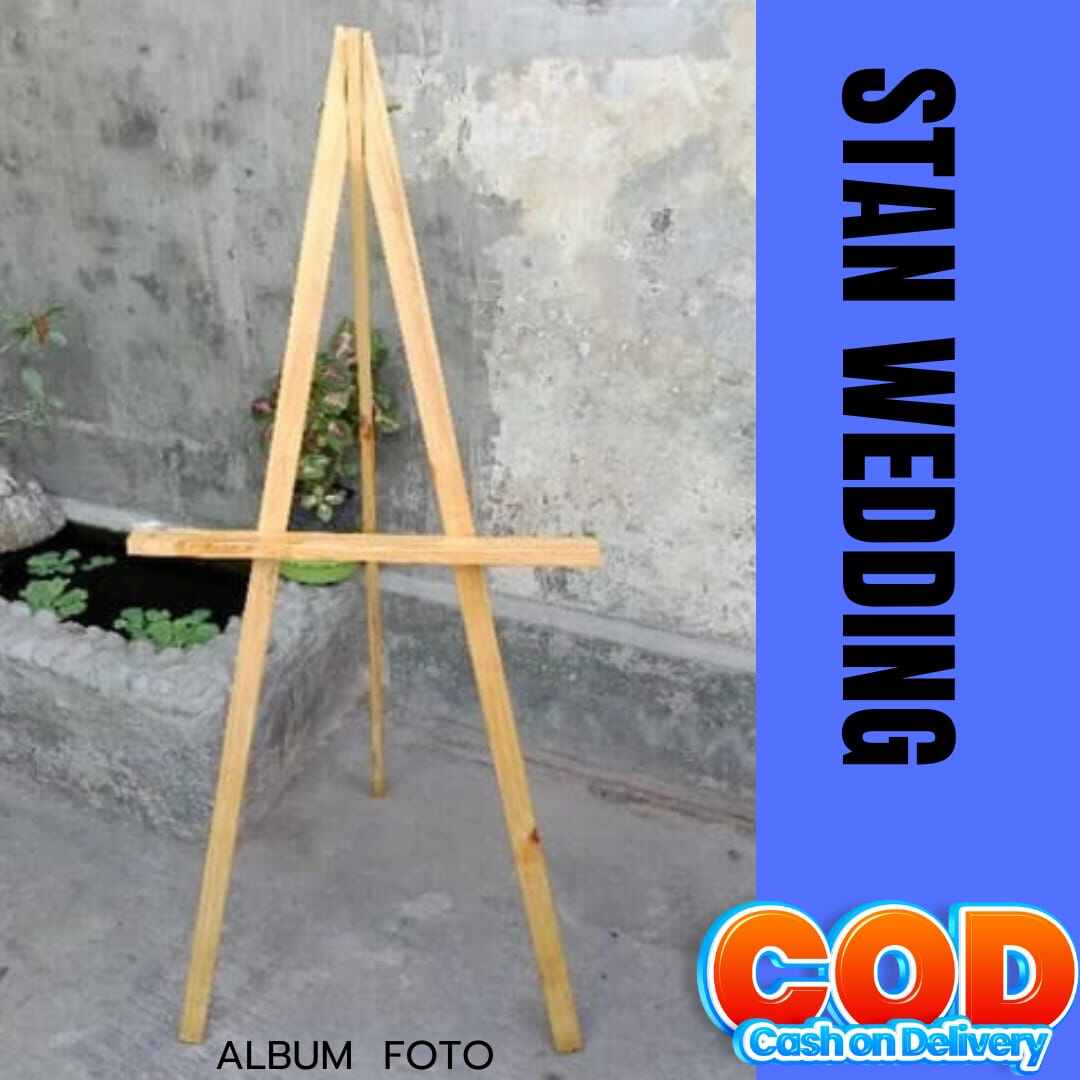 STANDING KAYU PENYANGGA FOTO STANDING TRIPOD EASEL KAYU STANDING FRAME ...