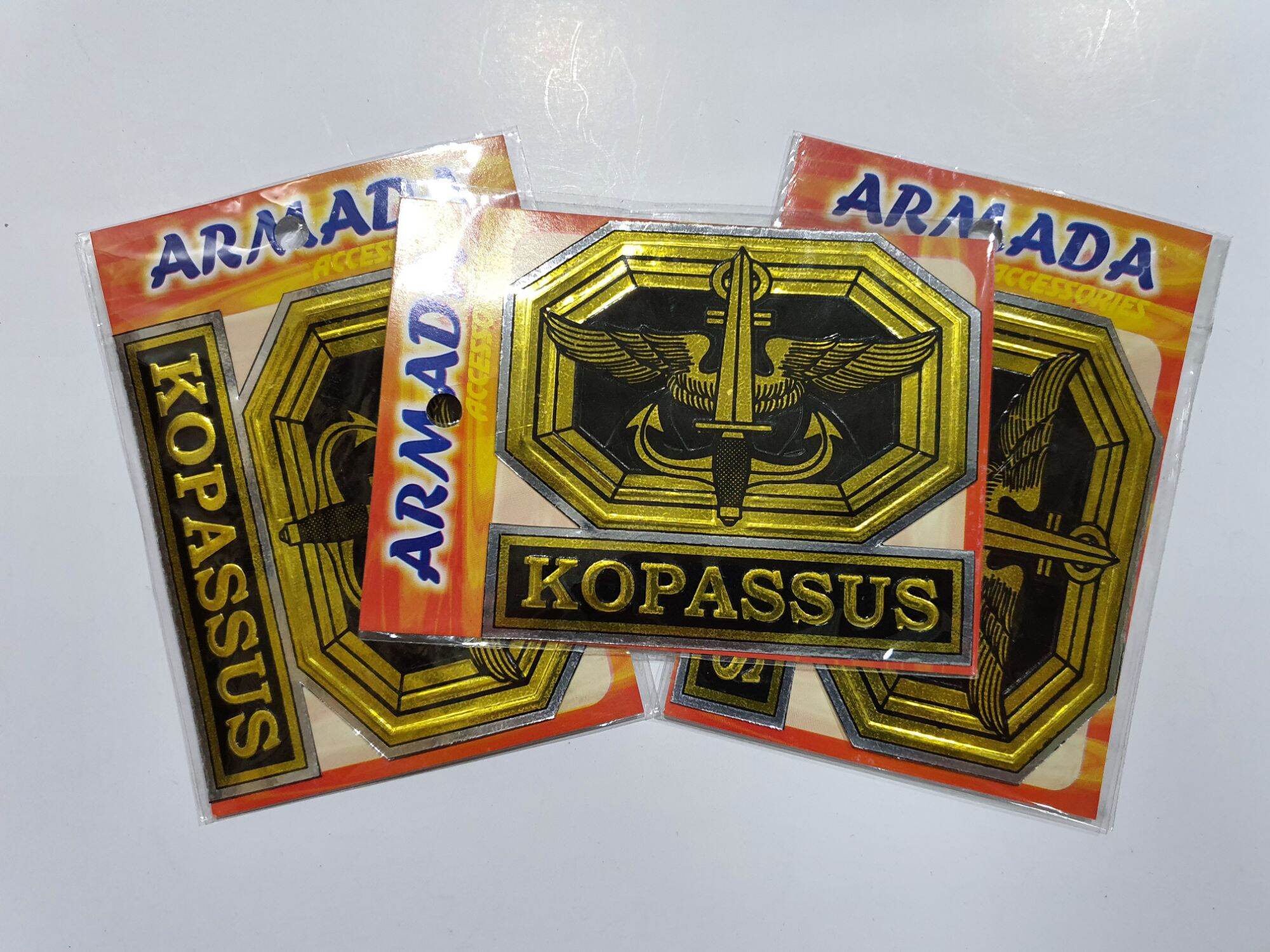 Stiker PVC Kopassus Hitam | stiker kilap Komando | Stiker motor ...