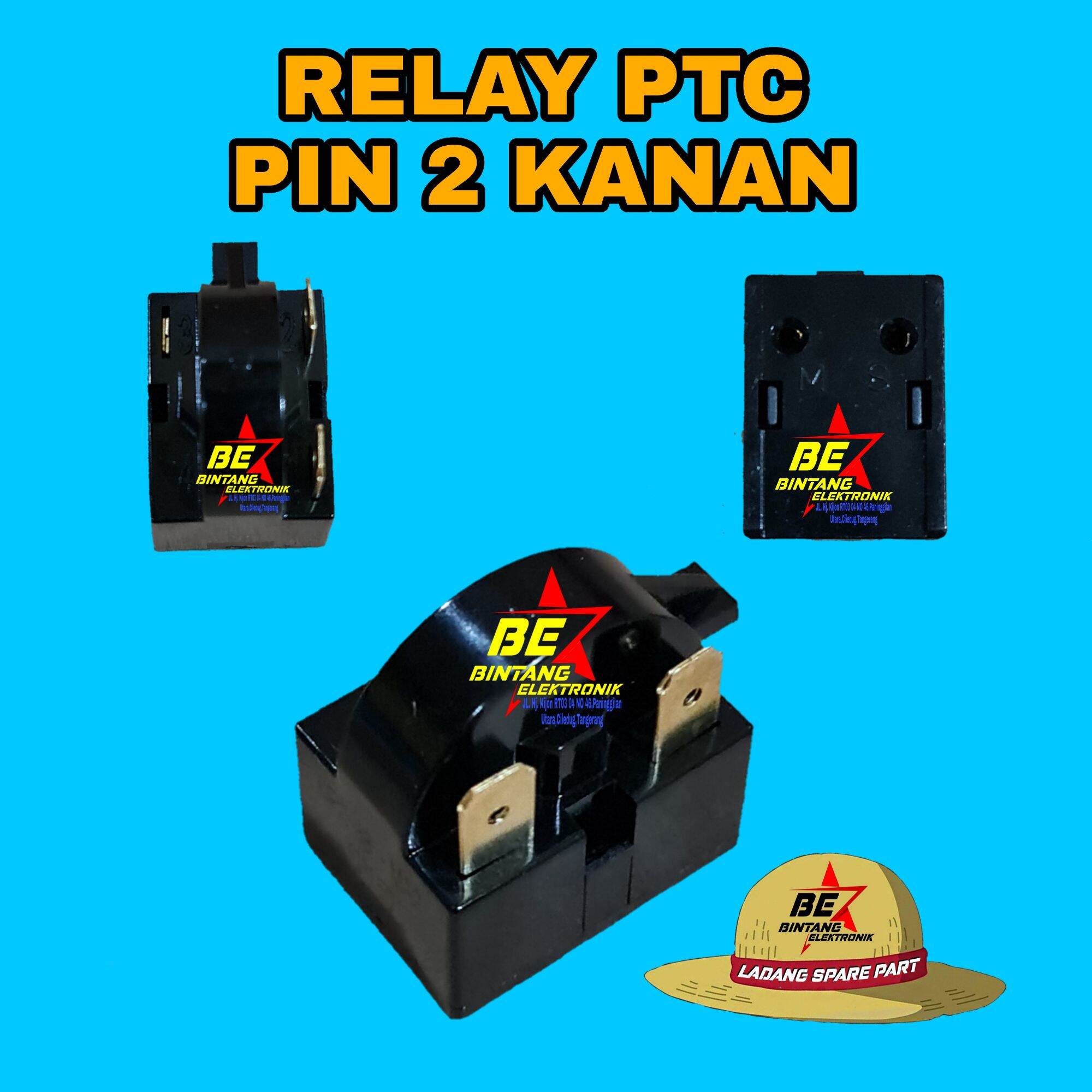 PTC RELAY KULKAS PIN 2 KANAN RILAI KULKAS 2 PIN KANAN RILAY KULKAS 2 ...