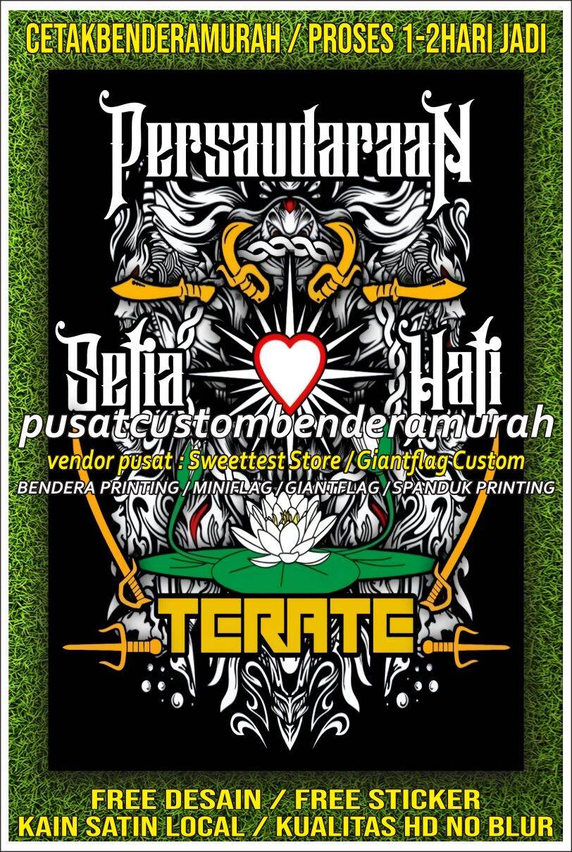 TERMURAH, BENDERA SH 90X60CM, FLAG SILAT, GIANTFLAG PSHT, FREE STICKER ...