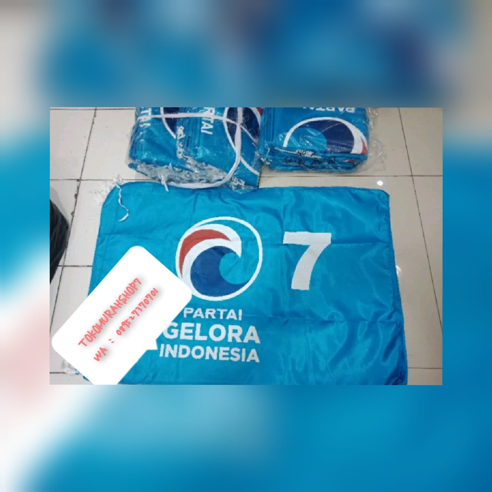 BENDERA PARTAI GELORA TERBARU UKURAN 60 X 90 MINIMAL PEMBELIAN 100 PCS ...
