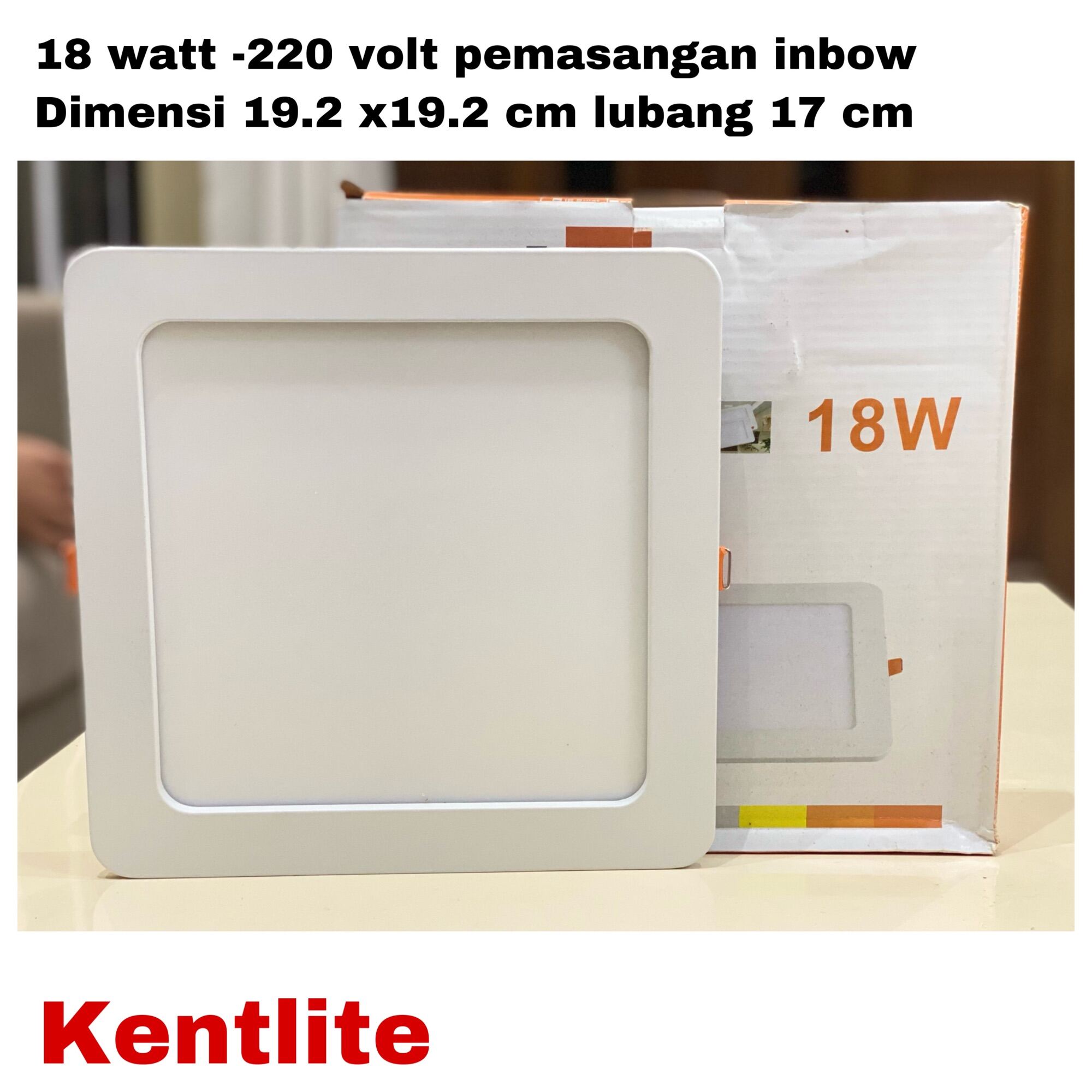 Downlight Led 18 Watt Kotak Inbow Led Panel kentlite | Lazada Indonesia