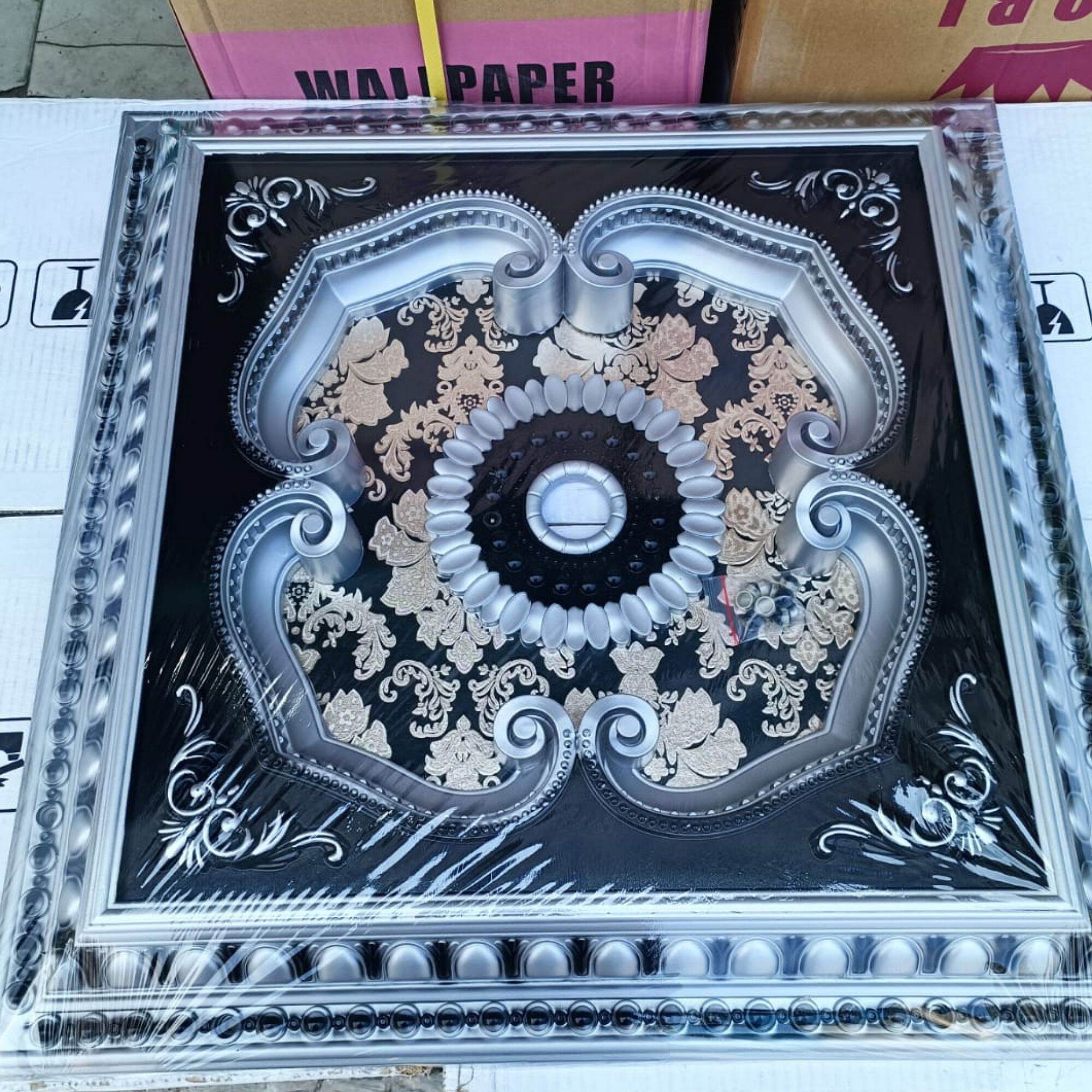 Ornamen Lampu Piting Lampu Hias Plafon PVC Premium 60 X 60 Cm | Lazada ...