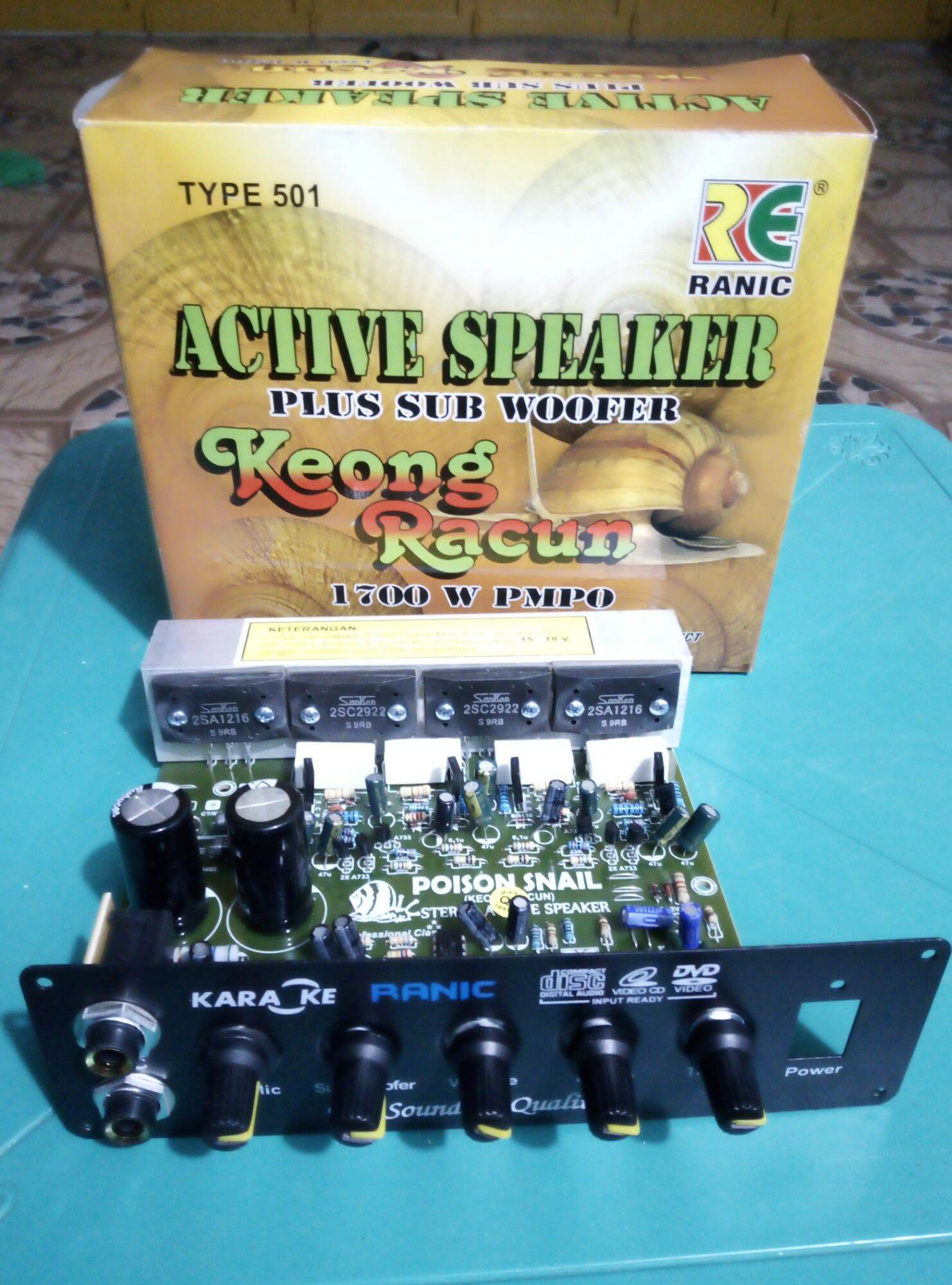 KEONG RACUN - KIT POWER SPIKER AKTIF plus SUBWOOFER MIC KARAOKE 2 MIC ...