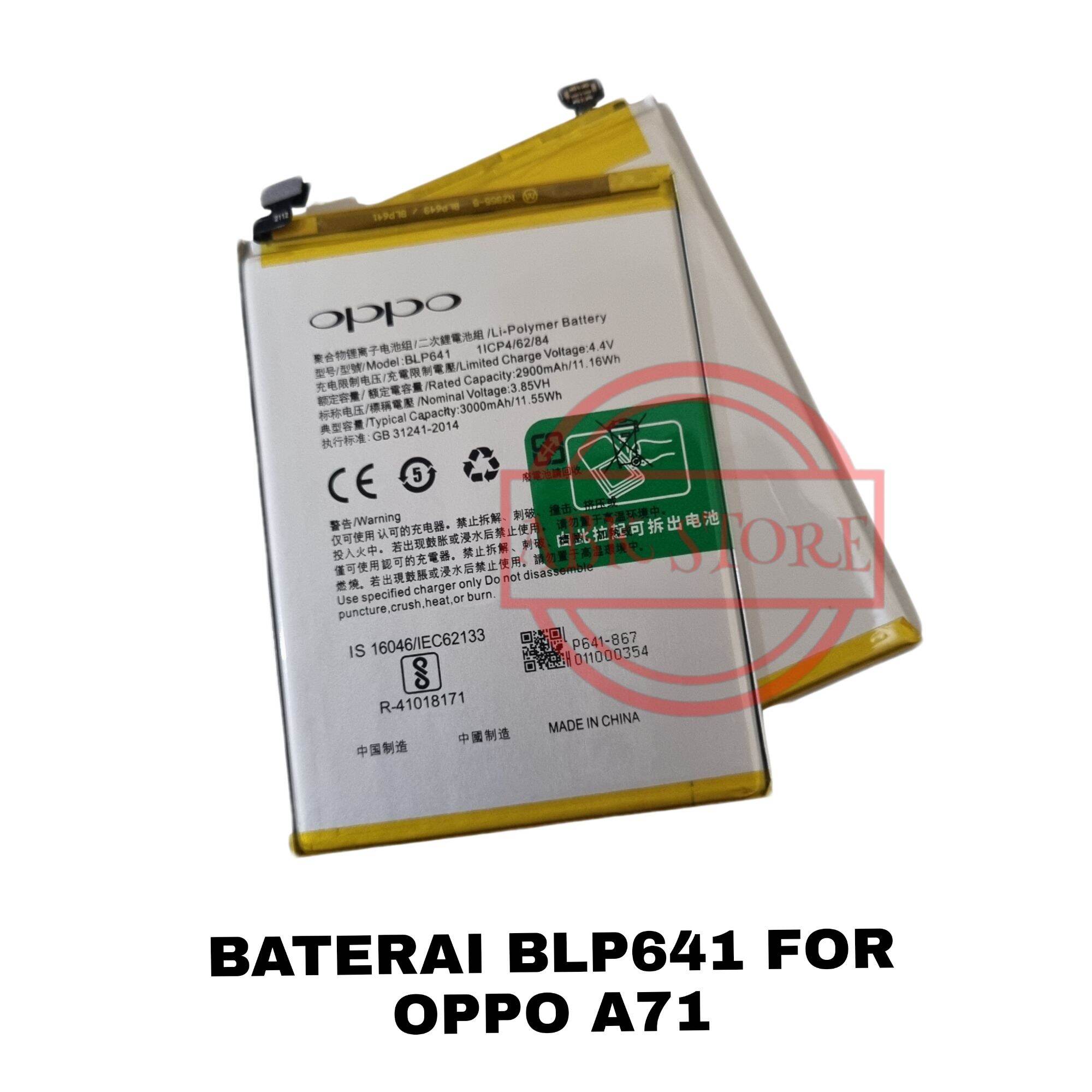 BATERAI BATTERY BLP641 FOR OPPO A71 ORIGINAL | Lazada Indonesia