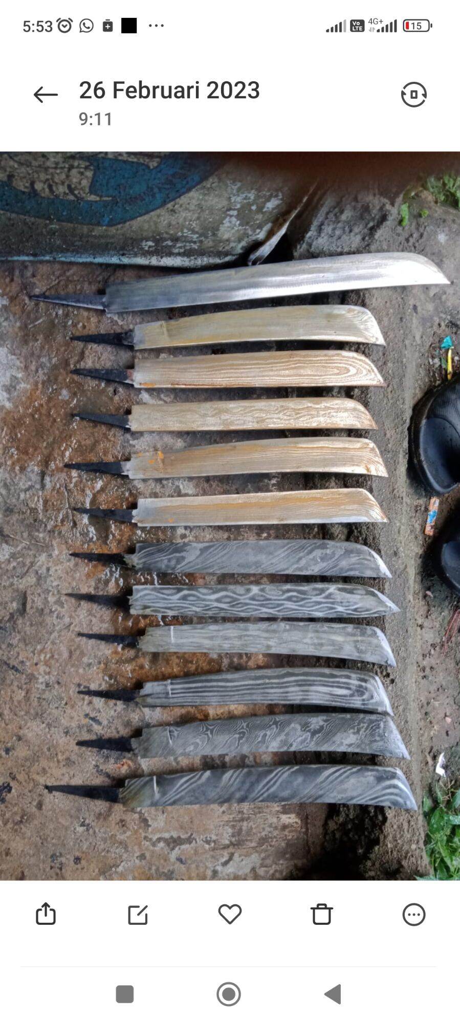 bilah pamor Damaskus balik mipih 30 cm | Lazada Indonesia