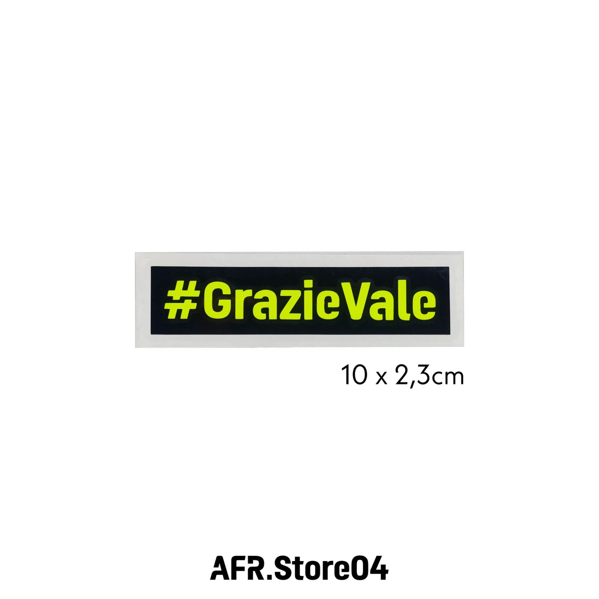 Sticker Stiker #GrazieVale Grazie Vale hitam kuning Rossi 10cm | Lazada ...