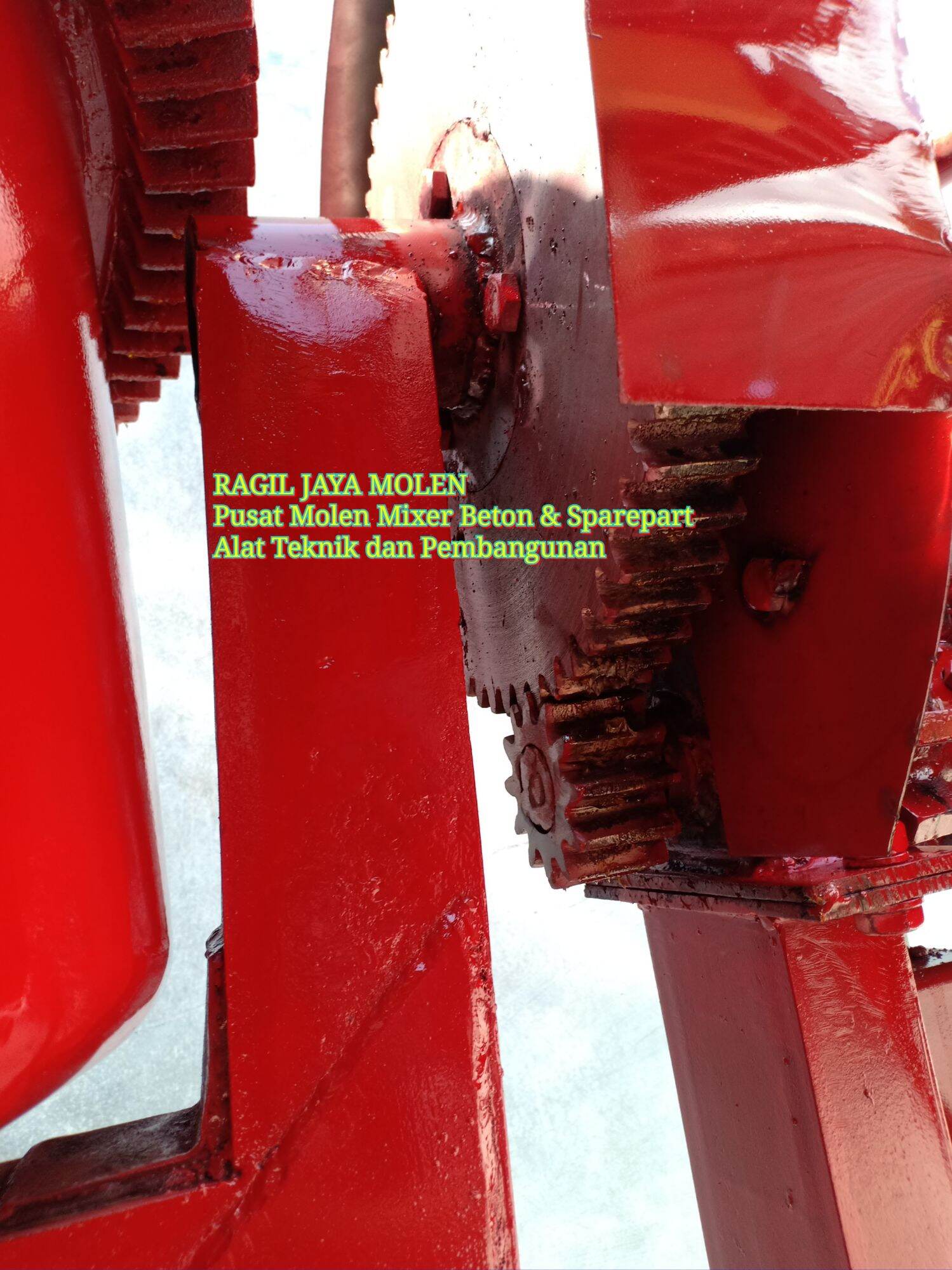 MESIN MOLEN COR BETON 500 LITER + DIESEL R 180 MOLEN COR KUALITAS ...