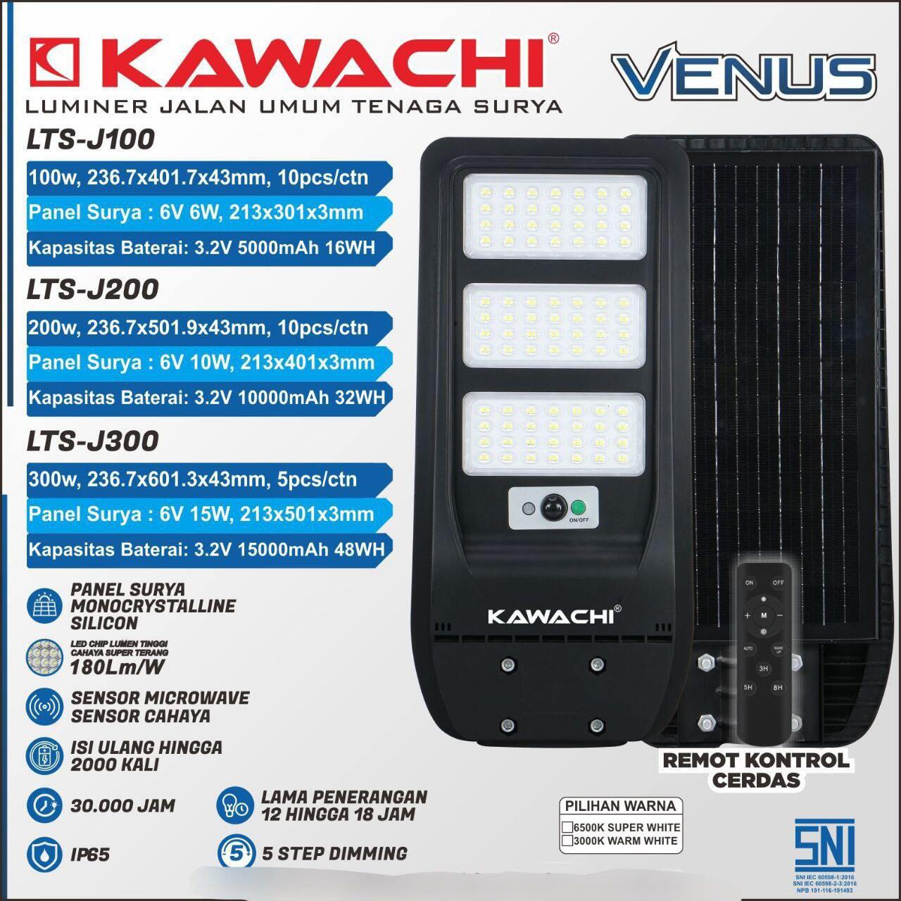 Lampu Jalan Umum PJU Solar Panel Kawachi Dengan Remote Control | Lazada ...