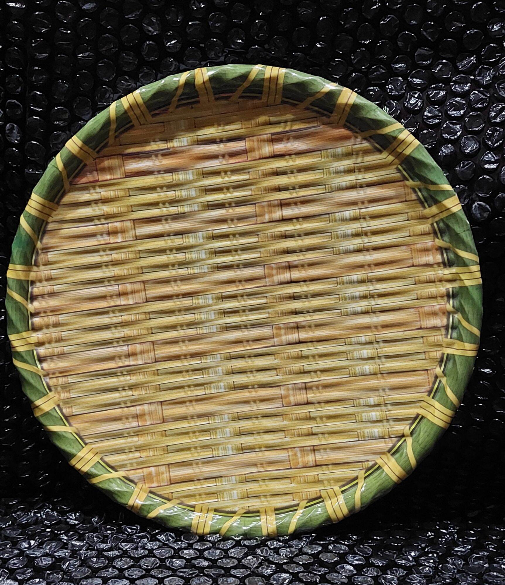 Piring melamin model bambu tebal 100% melamin diameter 23cm | Lazada ...
