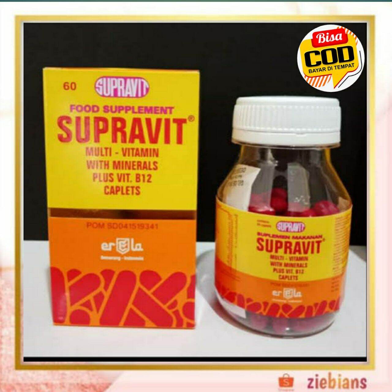 Supravit multivitamin & mineral vitamin C dan B isi 60 kaplet | Lazada ...