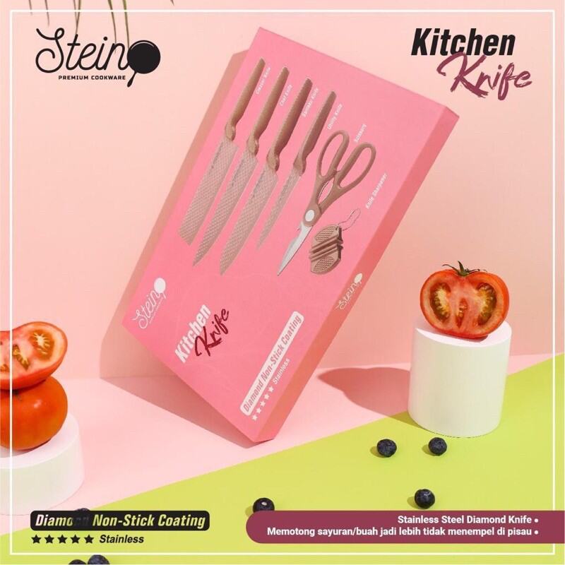 Stein Cookware Diamond Knife 6 in 1 knives set / pisau stein | Lazada ...