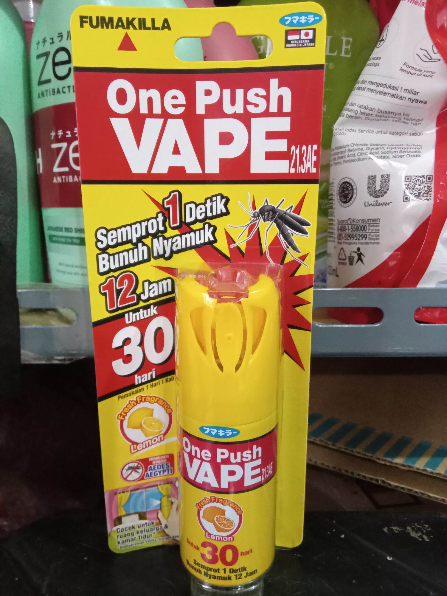 One push Vape 30day Obat nyamuk semprot 30hari KUNING | Lazada Indonesia