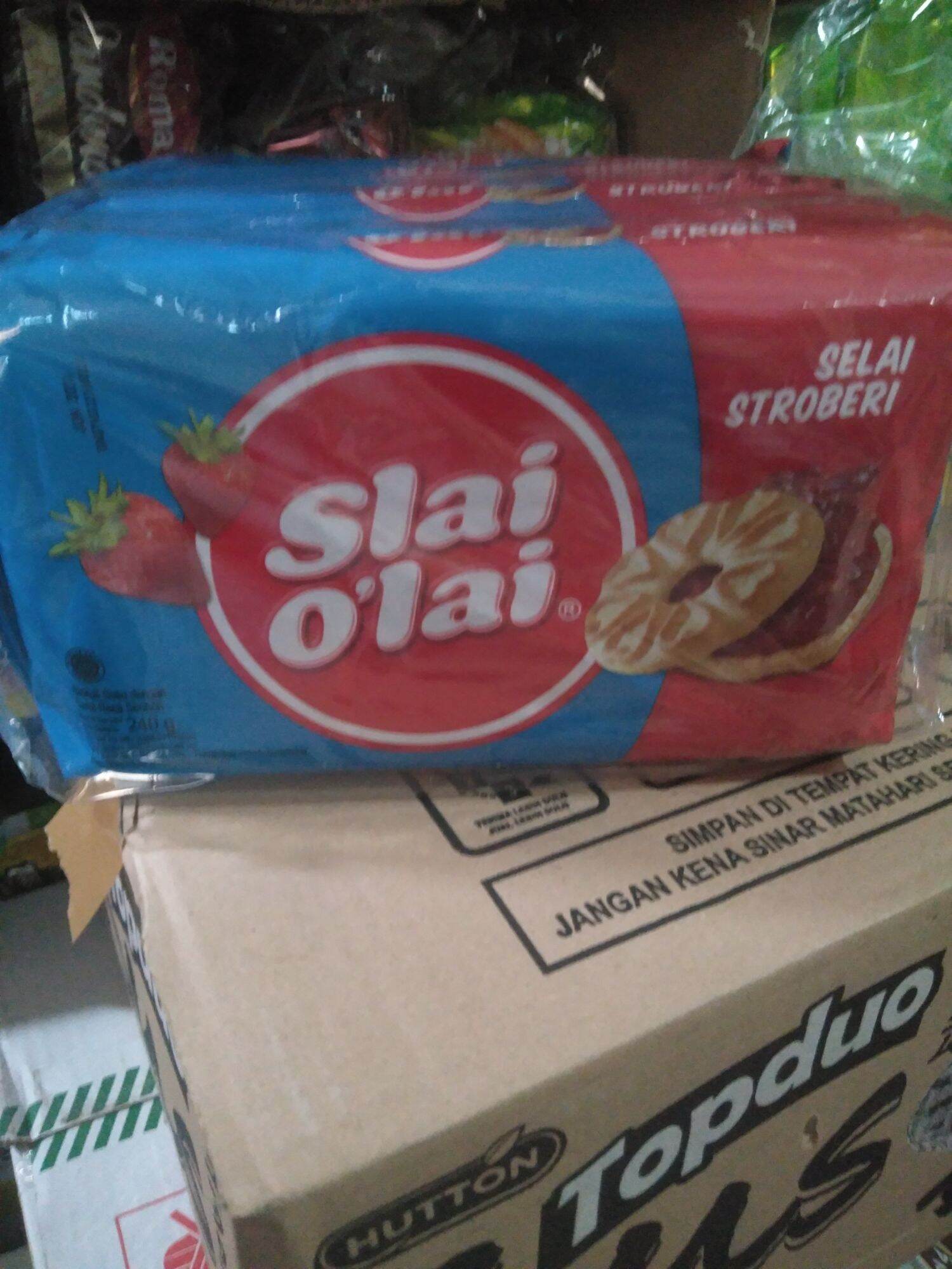 slai olai BISKUIT lapis isi selai bluberry dan strawberry bag 1 pcs 192 ...